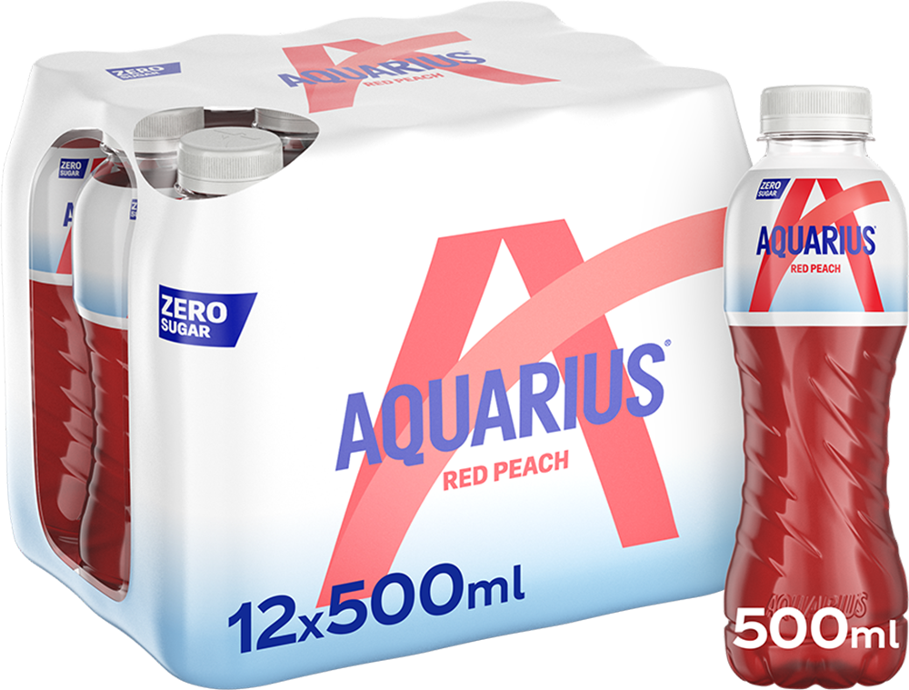 Acheter Aquarius Zero Sugar Red Peach (12 x 500 ml) | Supspace – Supspace FR
