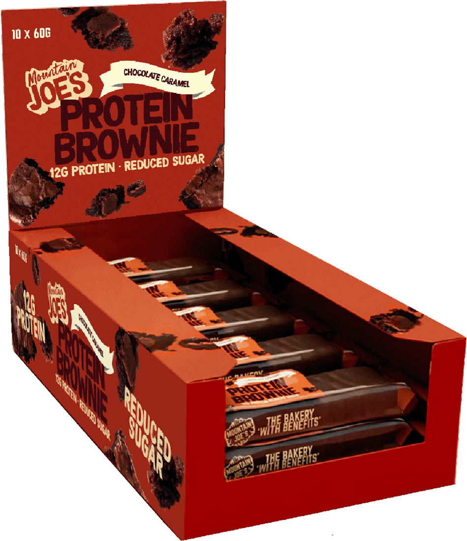 Mountain Joe's Protein Brownie Chocolat Caramel (10 x 60 g) | What’ Sup! Mountain Joe's Protein Brownie Chocolat Caramel (10 x 60 g) | What’ Sup!